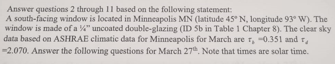 Solved Answer questions 2 through 11 based on the following | Chegg.com