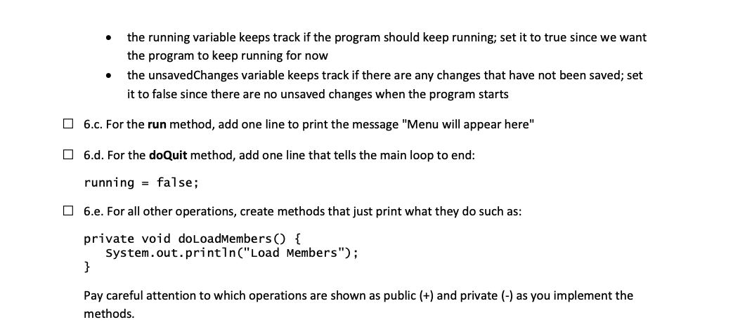 Solved 6 Implement Menu Part 1 10 Pts Menu Mbrshp 