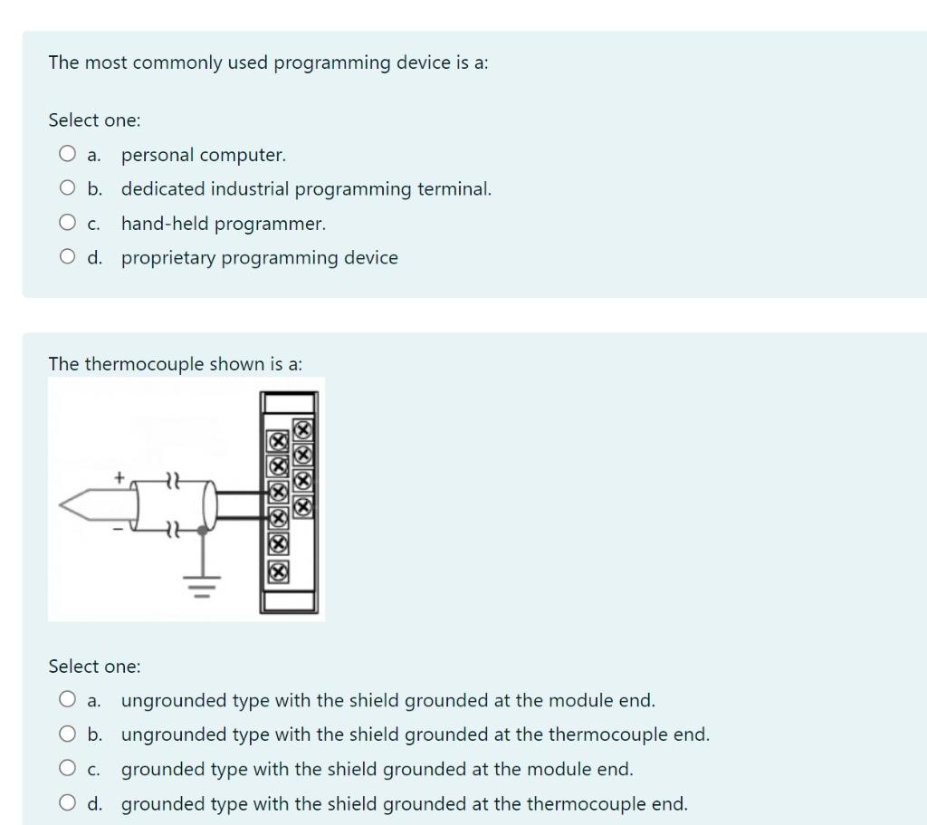 Solved The most commonly used programming device is a: | Chegg.com
