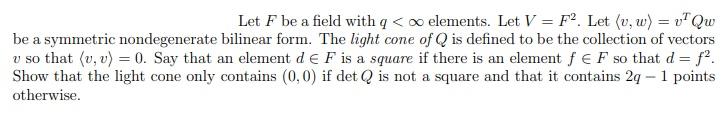 Solved Let F be a field with q
