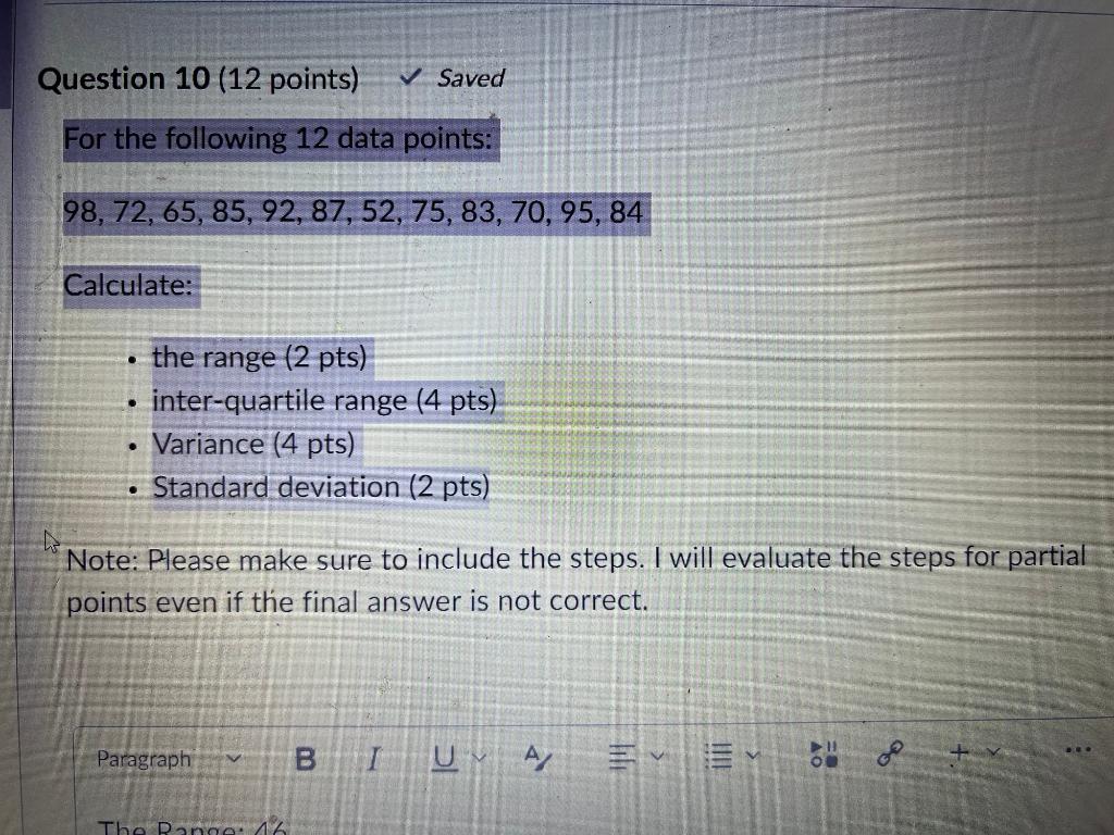 Solved Question 10(12 points) ∨ saved For the following 12 | Chegg.com Solved Question 10(12 points) ∨ saved For the following 12 | Chegg.com