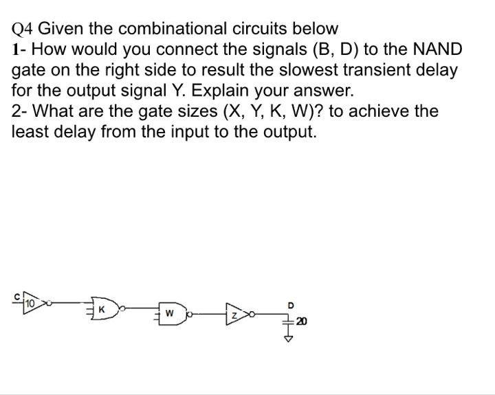 Q4 Given the combinational circuits below 1- How | Chegg.com