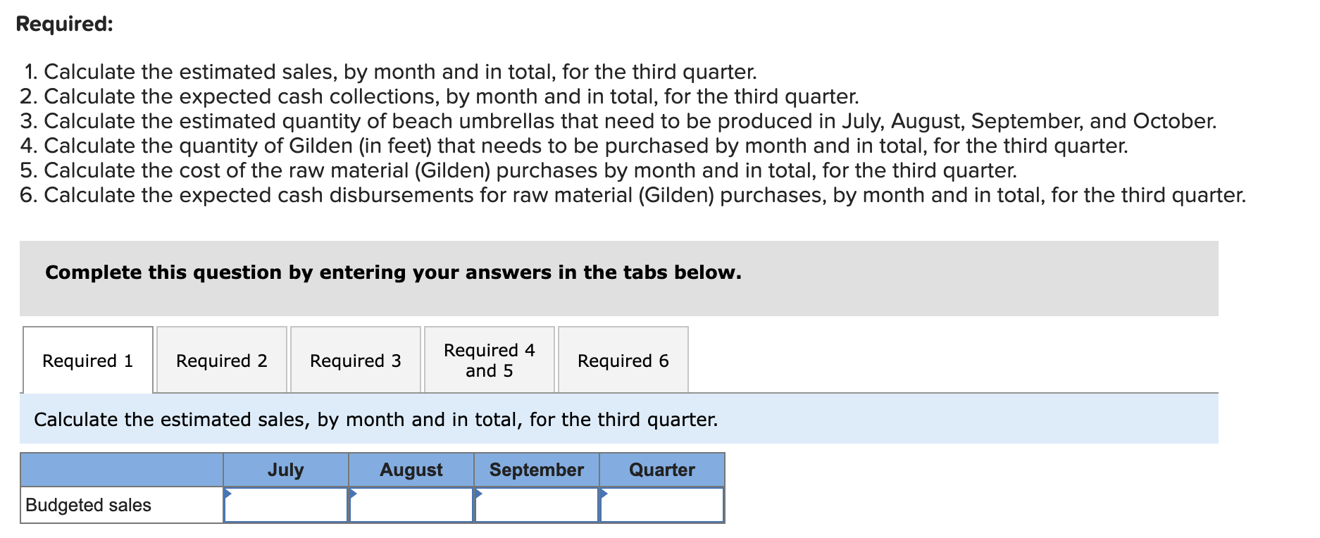 Solved \begin{tabular}{|c|c|c|c|c|} \hline Required 1 & | Chegg.com