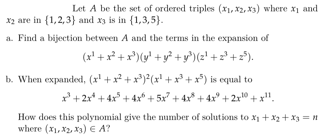 Solved Let A be the set of ordered triples (x1,x2,x3) where | Chegg.com