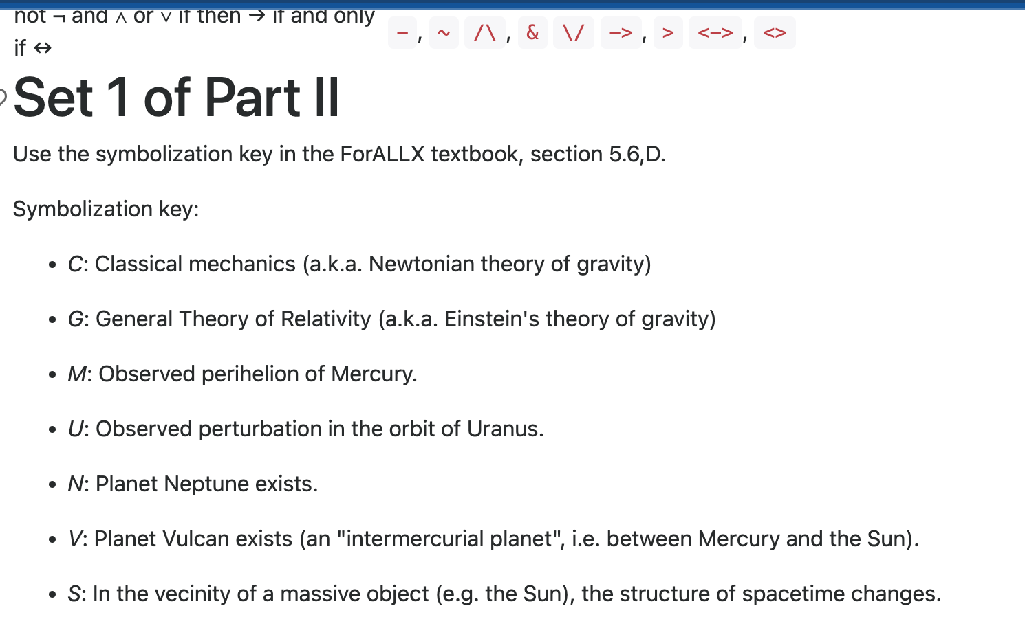 Set 1 Of Part Ii Use The Symbolization Key In The