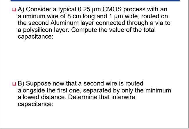Solved A) Consider a typical 0.25μm CMOS process with an | Chegg.com
