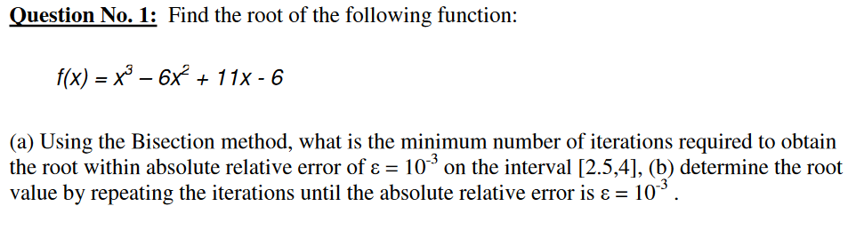 Solved 'Root Finding Methods' Questions. Can you solve "ALL" | Chegg.com