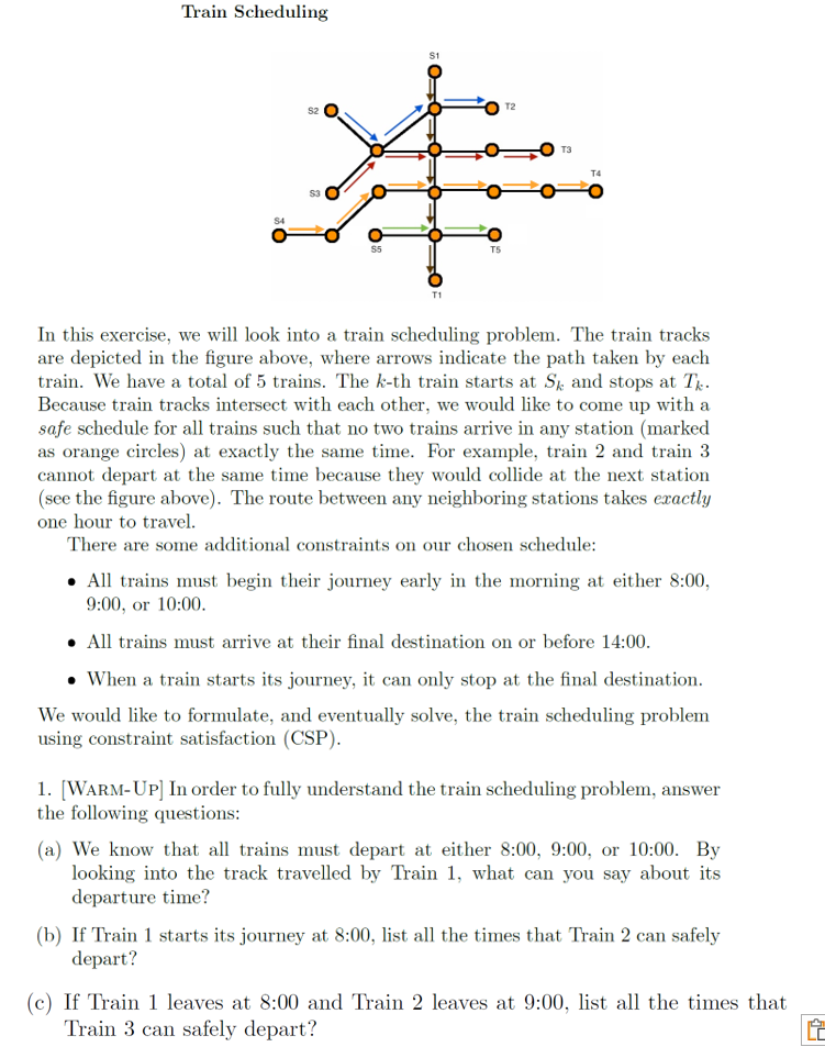 Solved In This Exercise We Will Look Into A Train 