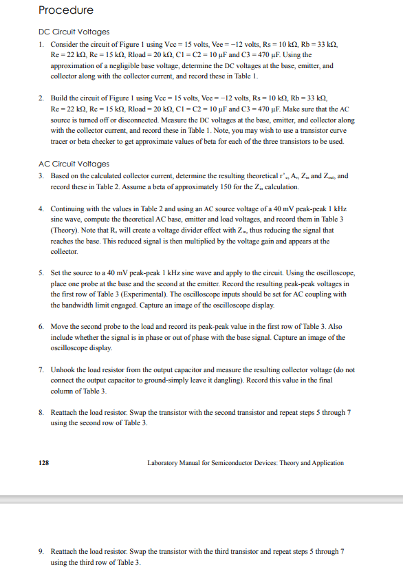 Solved Procedure DC Circuit Voltages 1. Consider the circuit | Chegg.com