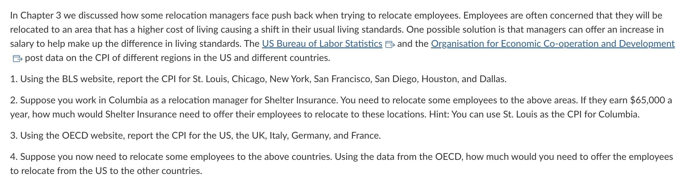 In Chapter 3 we discussed how some relocation | Chegg.com
