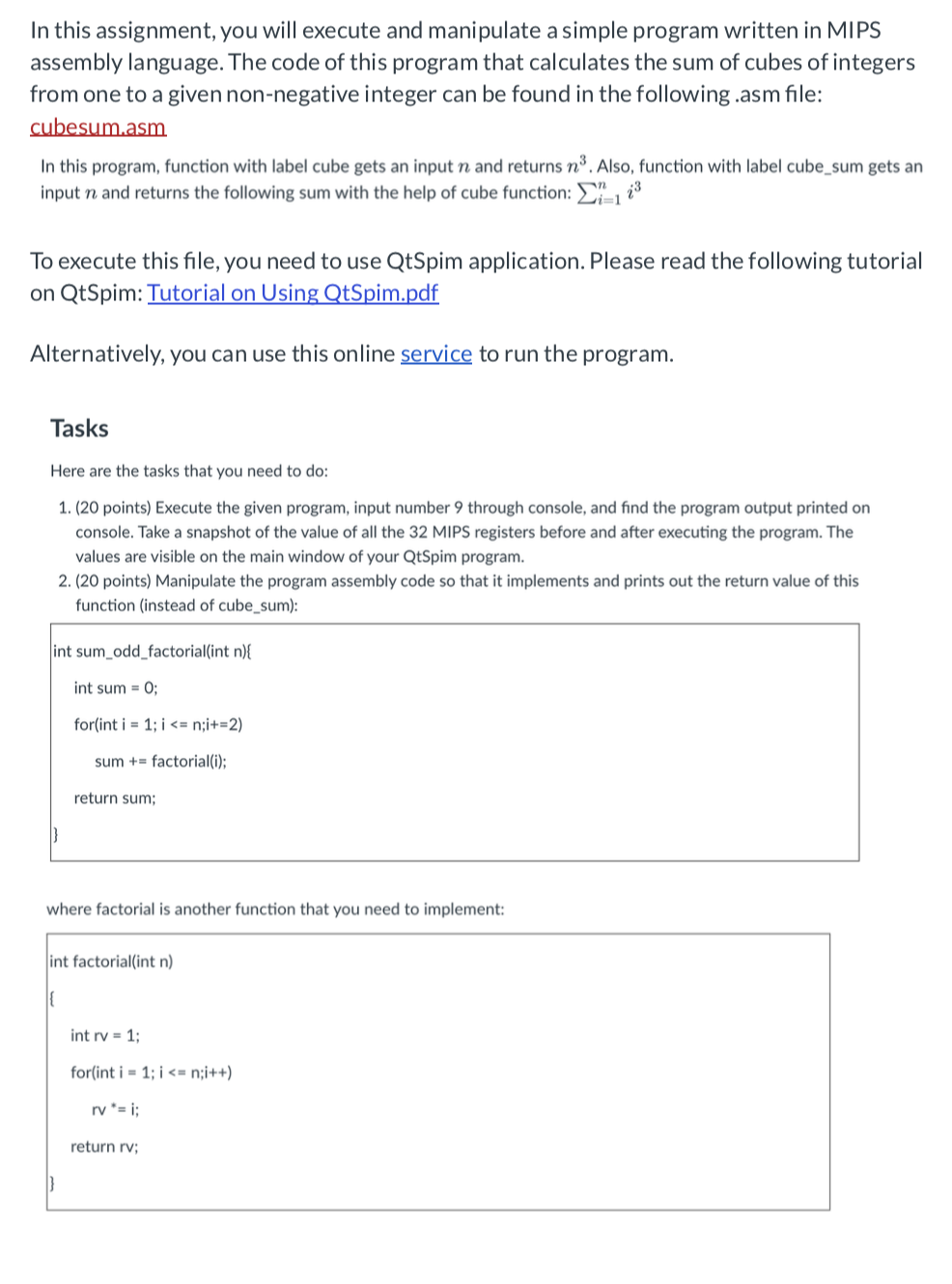Solved cubesum.asm In this program, function with label cube | Chegg.com