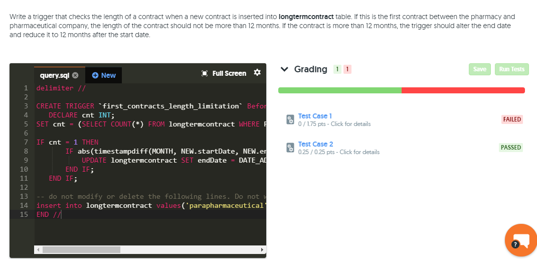 Solved Write a trigger that checks the length of a | Chegg.com