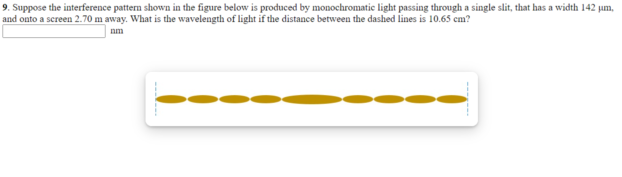 Solved 9. Suppose the interference pattern shown in the | Chegg.com