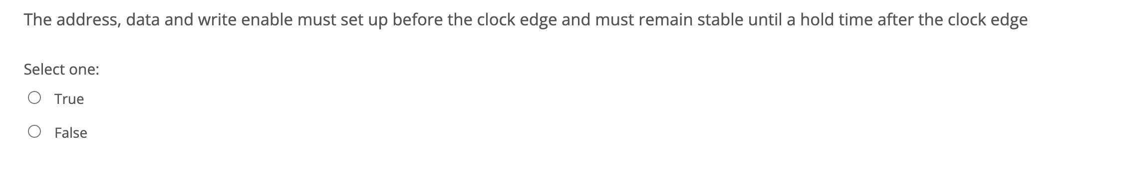 Solved The address, data and write enable must set up before | Chegg.com