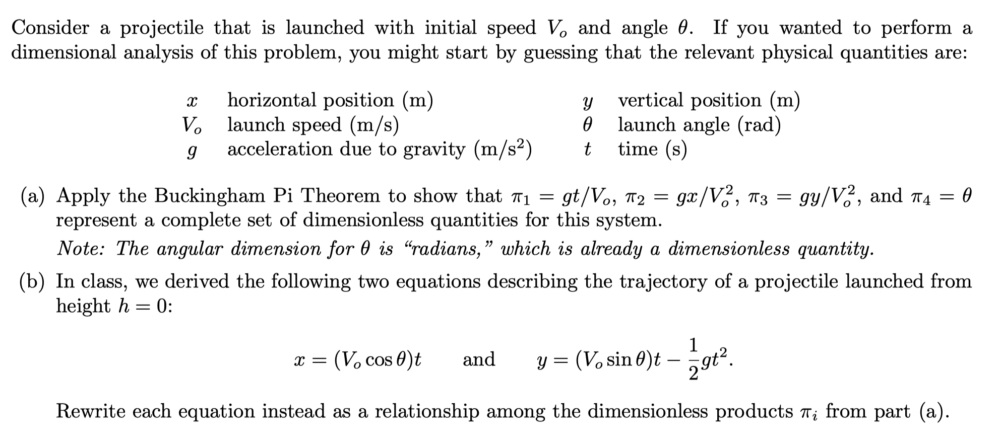 Solved Consider a projectile that is launched with initial | Chegg.com