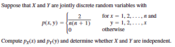 Suppose that X and Y are jointly discrete random | Chegg.com