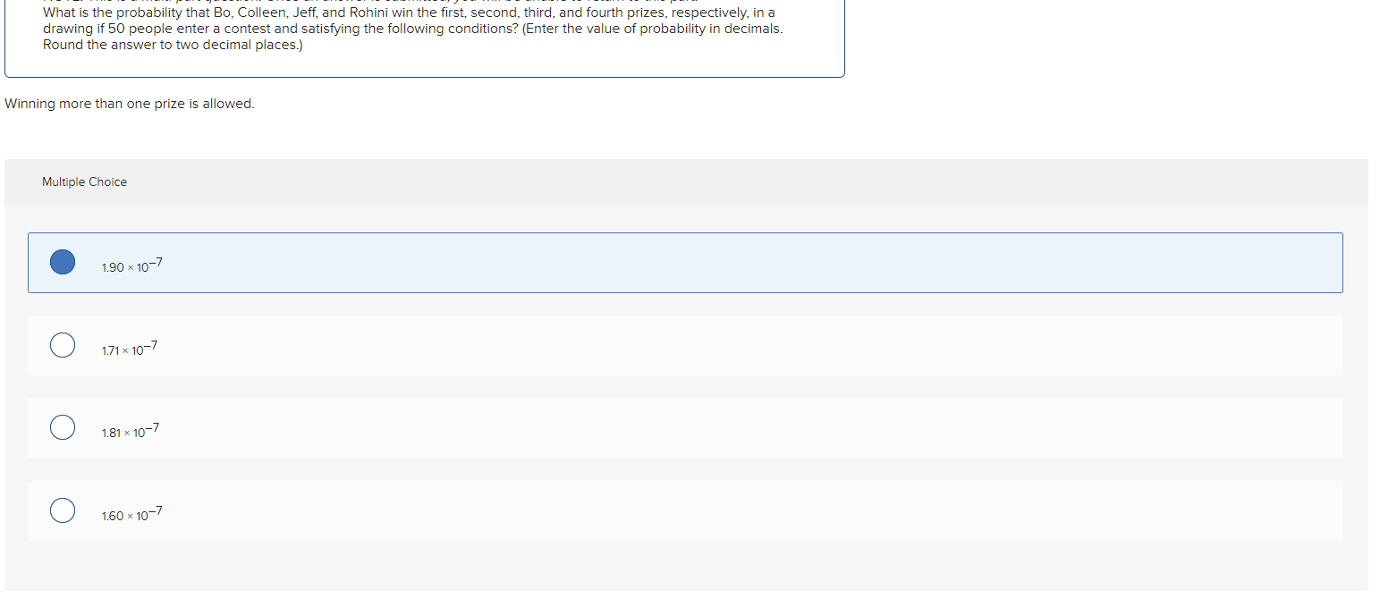 Solved What is the probability that Bo, Colleen, Jeff, and | Chegg.com