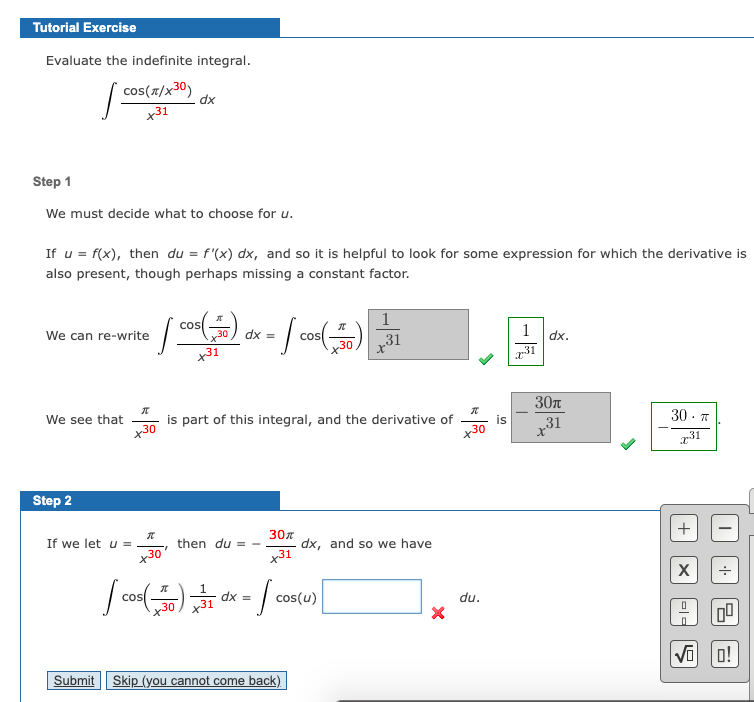 Solved Tutorial Exercise Evaluate the indefinite integral. | Chegg.com