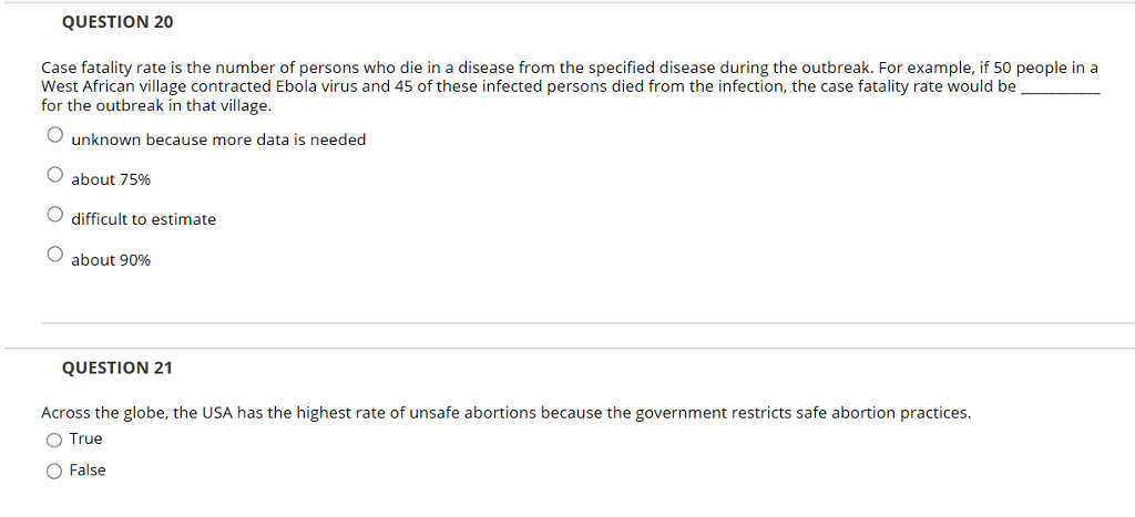 Solved Choose the correct answers for 20 and 21 | Chegg.com