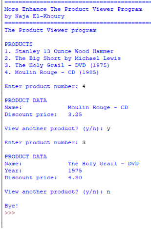 Solved In this exercise, you'll create Product _Viewer.py | Chegg.com