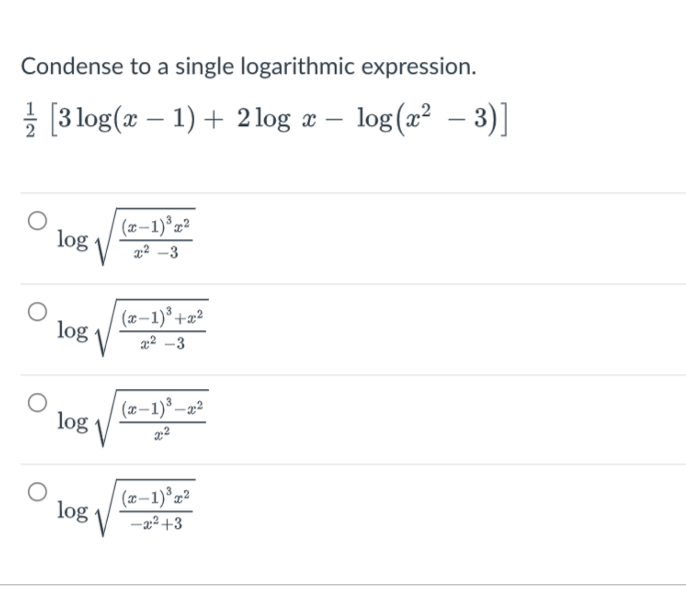 Solved Condense to a single logarithmic | Chegg.com
