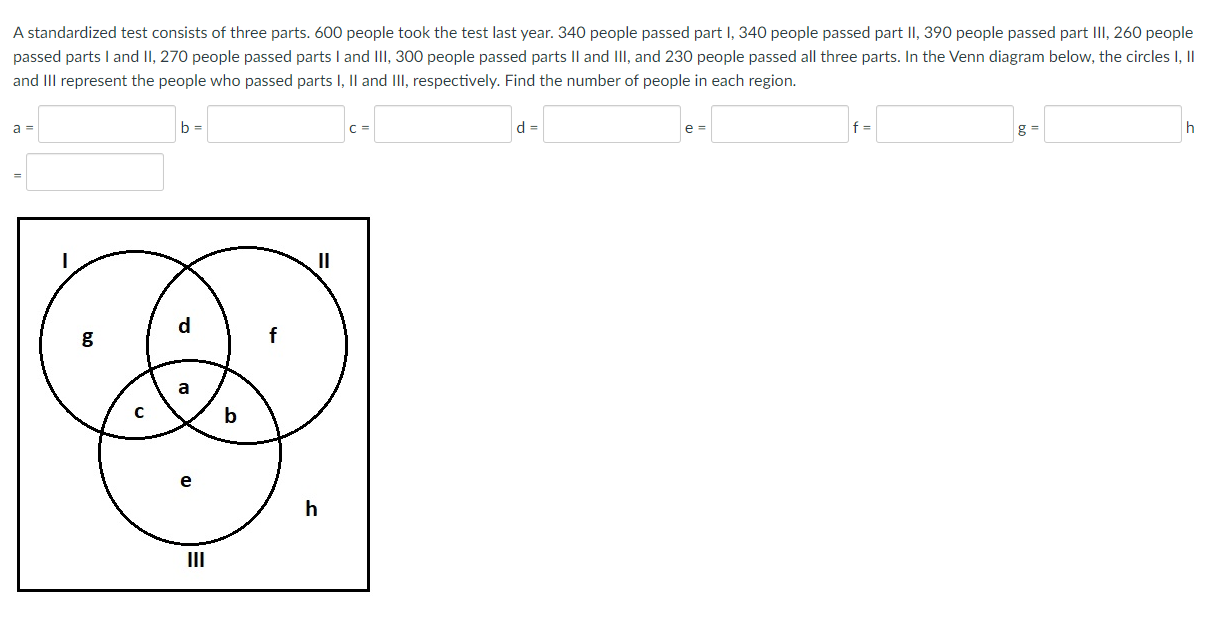 Solved A standardized test consists of three parts. 600 | Chegg.com