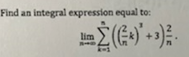 Solved Find an integral expression equal to: | Chegg.com