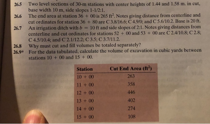Solved Two level sections of 30-m stations with center | Chegg.com
