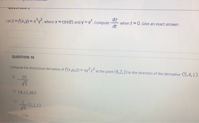 Solved Question Completion Status: QUESTION 7 For | Chegg.com