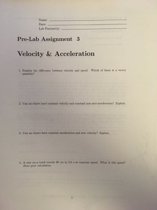 Solved Name: Date: Lab Partner(s): Pre-Lab Assignment 3 | Chegg.com