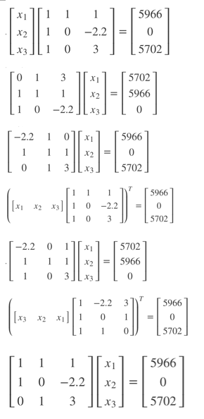 Solved Matrix problem: The sum of xi, x2 and x3 is 5966. The | Chegg.com