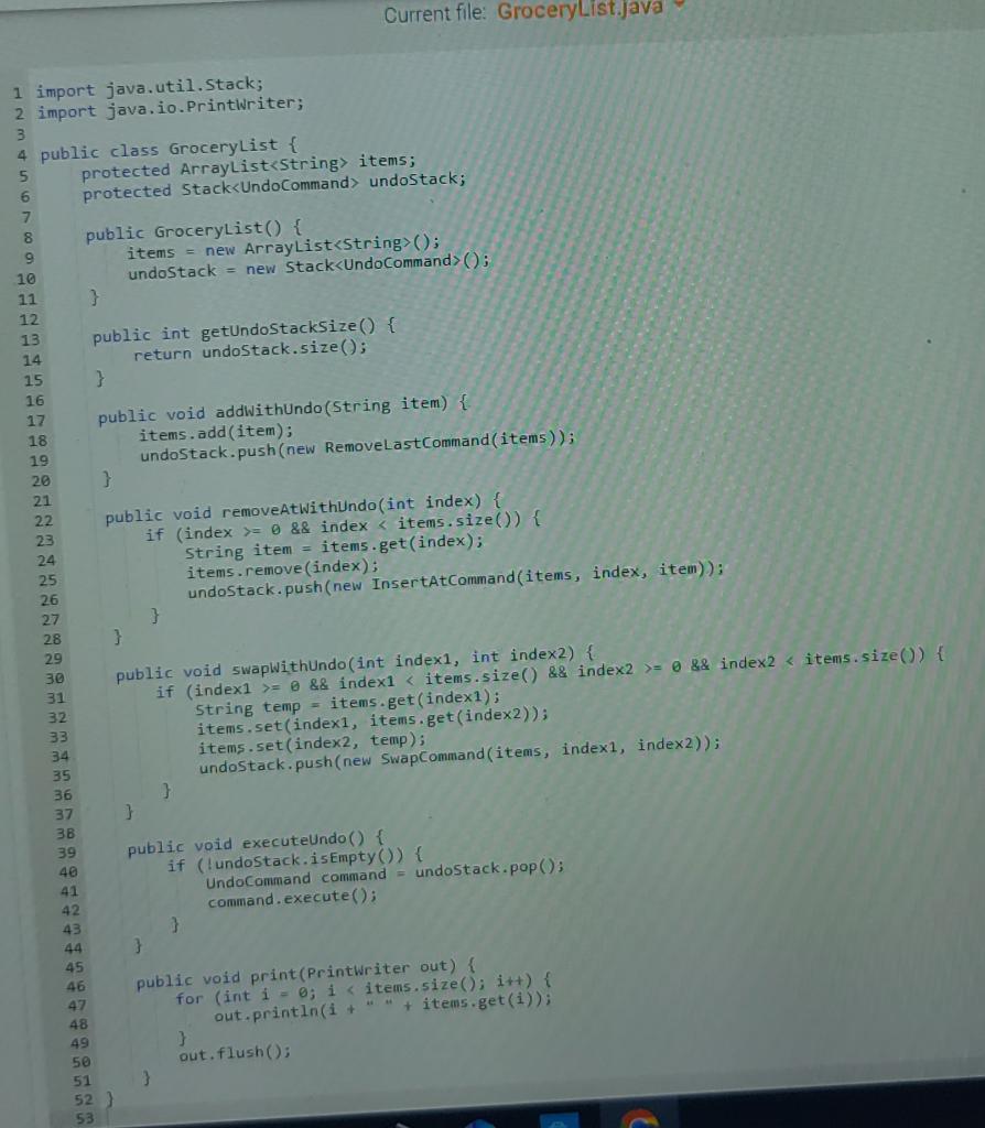 Solved Current file: RemoveLastCommand.javaCurrent file: | Chegg.com