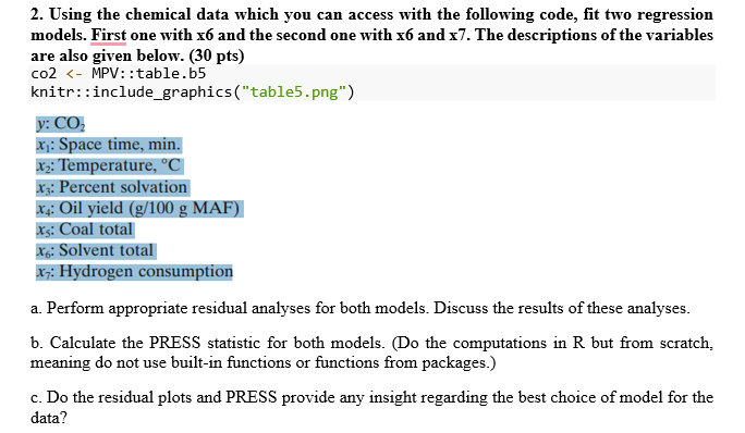 Solved 2. Using the chemical data which you can access with | Chegg.com