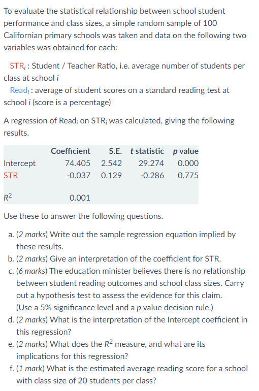Solved To Evaluate The Statistical Relationship Between