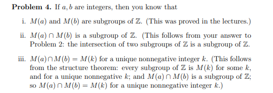 Solved Prove that the intersection of two subgroups of Z is | Chegg.com