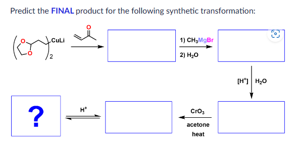 Solved Predict the FINAL product for the following synthetic | Chegg.com