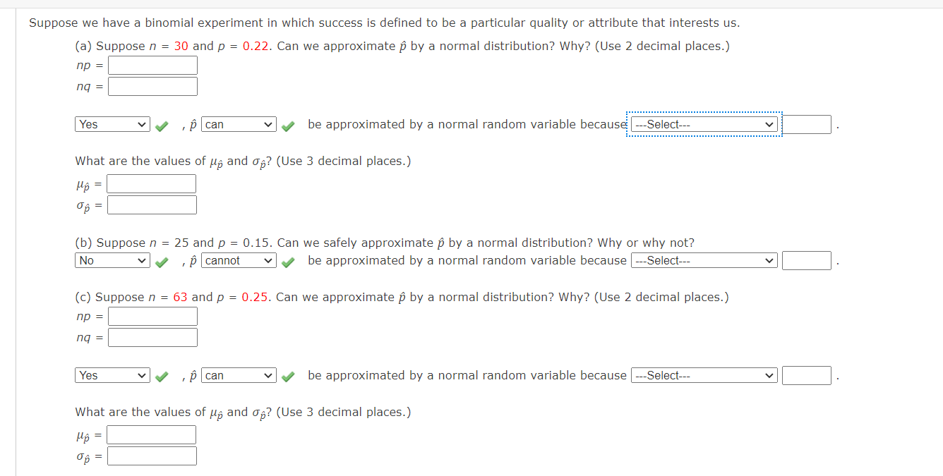 Solved For the three "select boxes" there are six options | Chegg.com