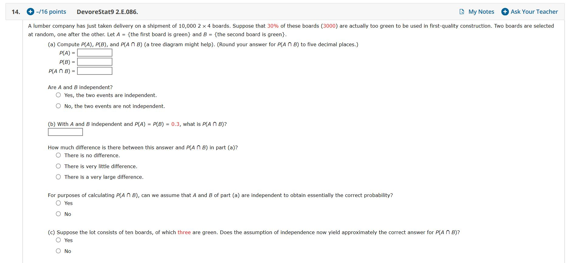 Solved 14 16 Points Devorestat9 2 E 086 My Notes Ask