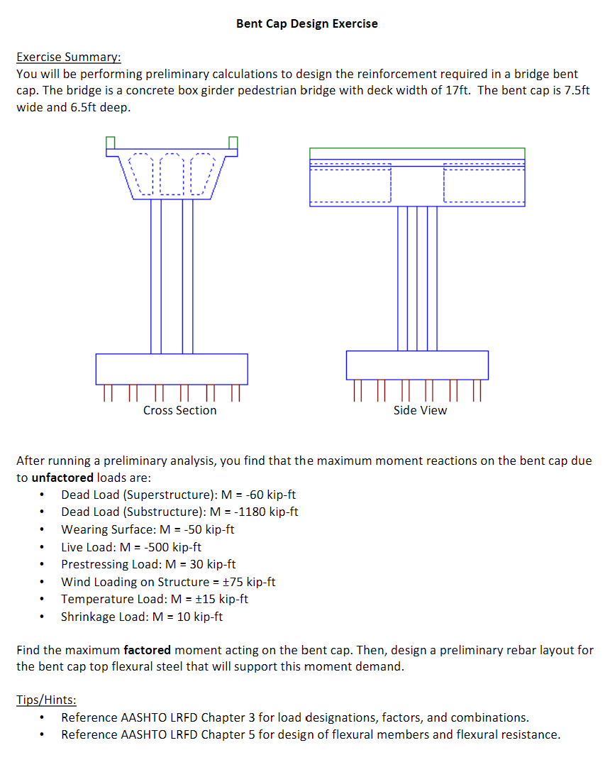 Solved Bent Cap Design Exercise Exercise Summary: You will | Chegg.com