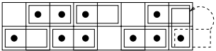 Solved Given a 2 x n rectangle of 1x1 squares. Some squares | Chegg.com