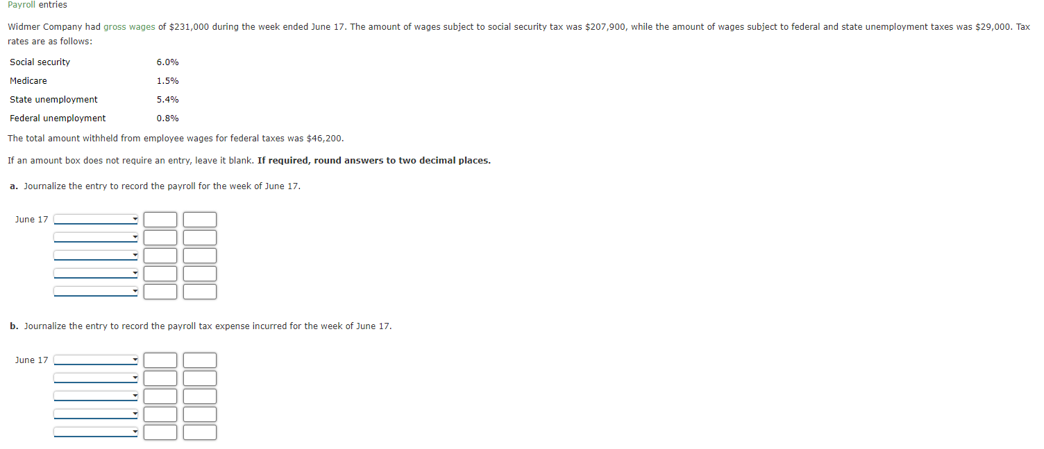 rates are as follows: The total amount withheld from | Chegg.com