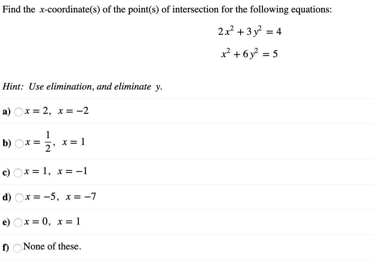 Solved Find the x-coordinate(s) of the point(s) of | Chegg.com