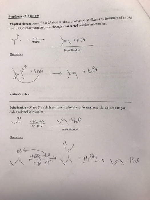 Solved Dehydrohalogenation-3° and 2° alkyl halides are | Chegg.com