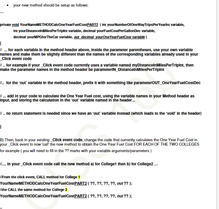 Solved 1. (75 Points) Create your own Method in a Program in | Chegg.com