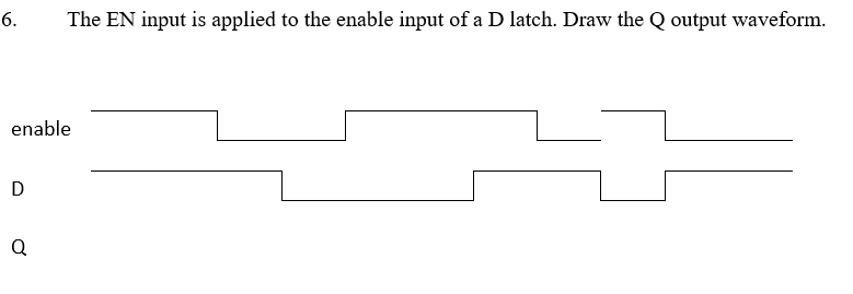 Solved 6. The EN input is applied to the enable input of a D | Chegg.com