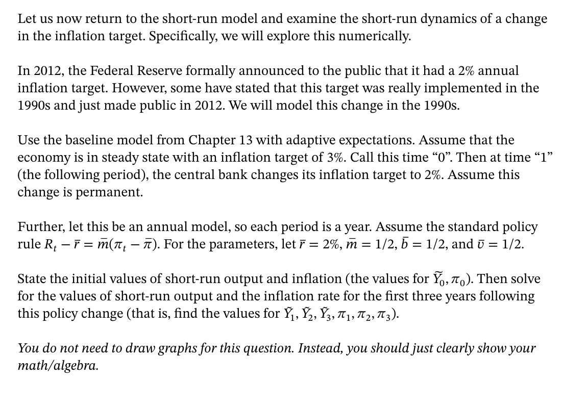 Solved Let us now return to the short-run model and examine | Chegg.com