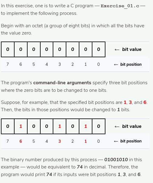 Solved Example Output When only the bits in positions 1, 3, | Chegg.com