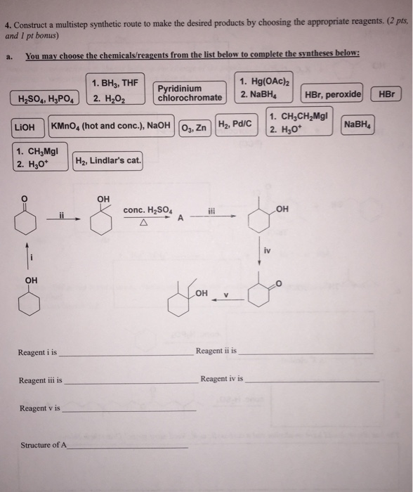 Solved 4. Construct a multistep synthetic route to make the | Chegg.com