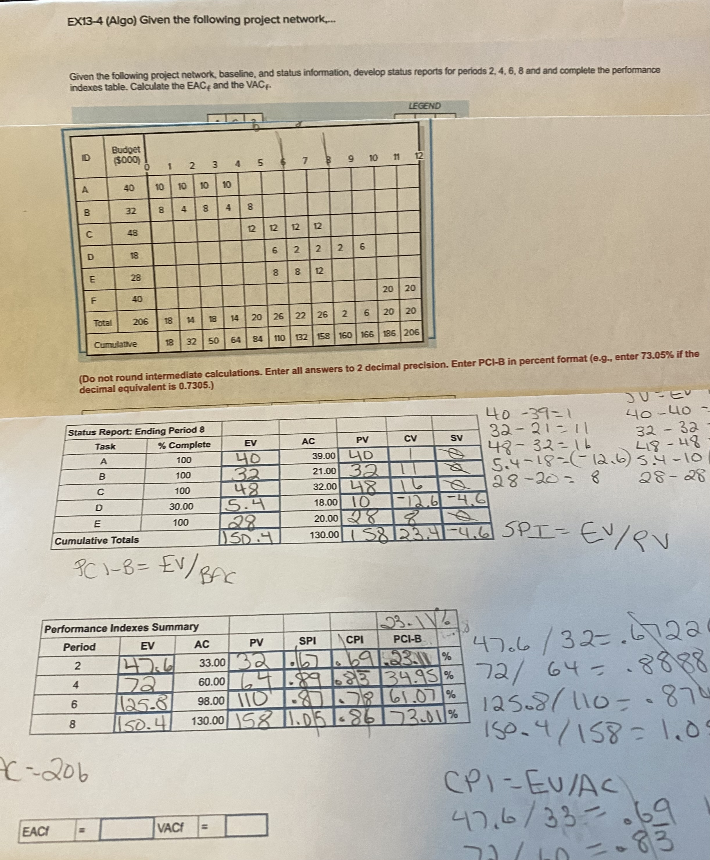 Solved I just need to find out how to find the EACf and the | Chegg.com
