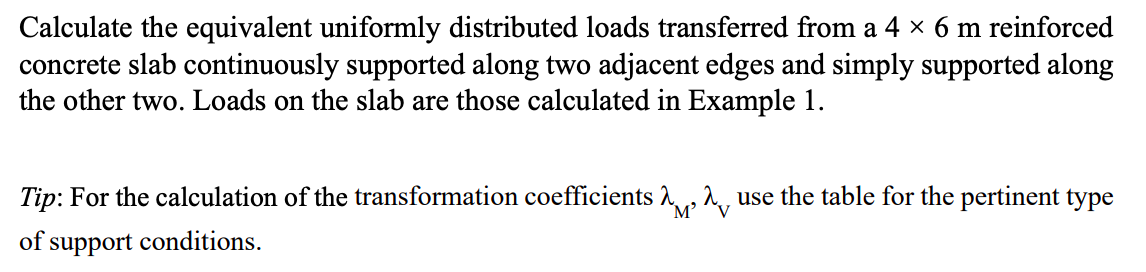 Solved . Example 1: Permanent and imposed loads Calculate | Chegg.com